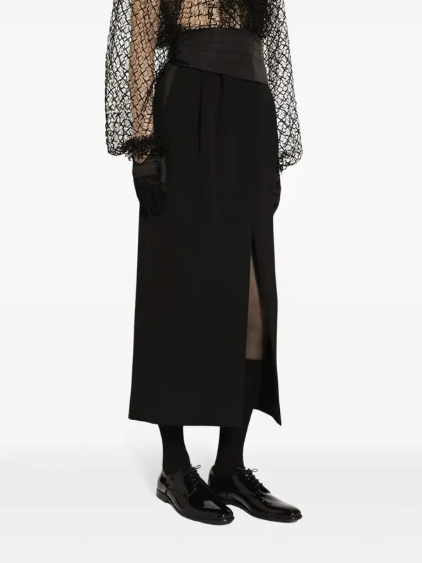 Dolce & Gabbana High-waisted Straight Skirt - Black