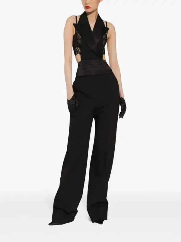 Dolce & Gabbana Tailored Gabardine Trousers - Black
