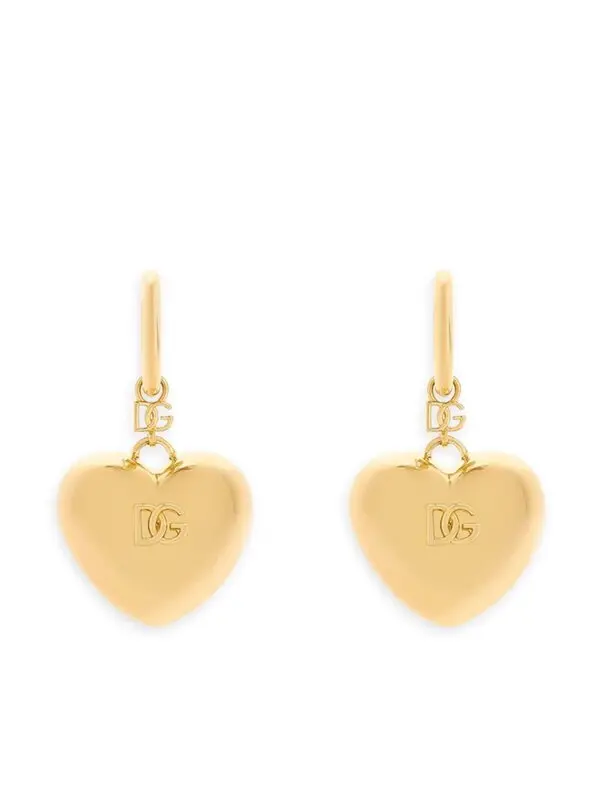 Dolce & Gabbana Heart Dangle Earrings - Gold