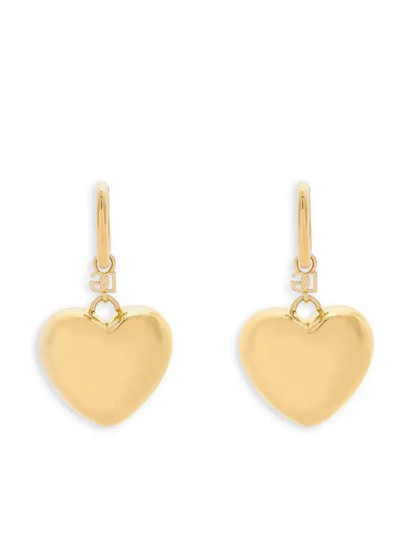 Dolce & Gabbana Dg Heart Dangle Earrings - Gold