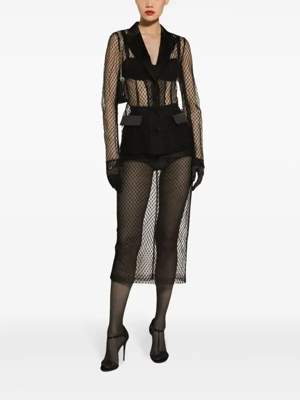 Dolce & Gabbana Mesh Pencil Skirt