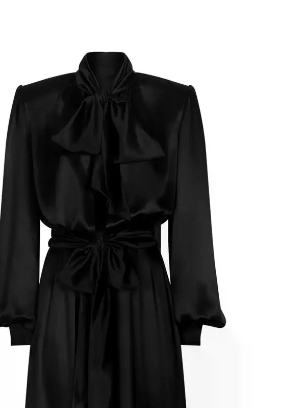 Dolce & Gabbana Long Silk Satin Dress With Front Slit