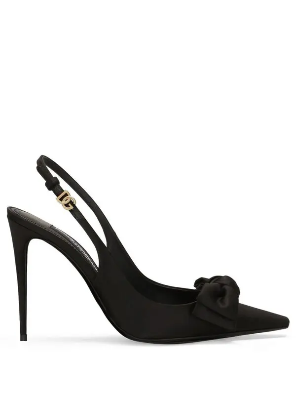 Dolce & Gabbana 105mm Bow-detail Slingback Pumps