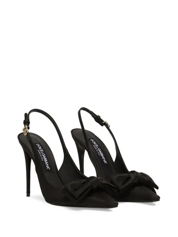 Dolce & Gabbana 105mm Bow-detail Slingback Pumps
