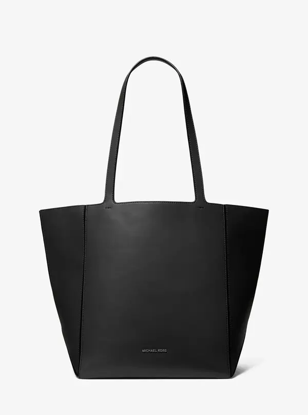 Michael Kors Jordi Large Leather Tote Bag - Black