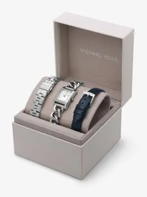 Michael Kors Petite Monroe Watch Strap Set - Silver - 52