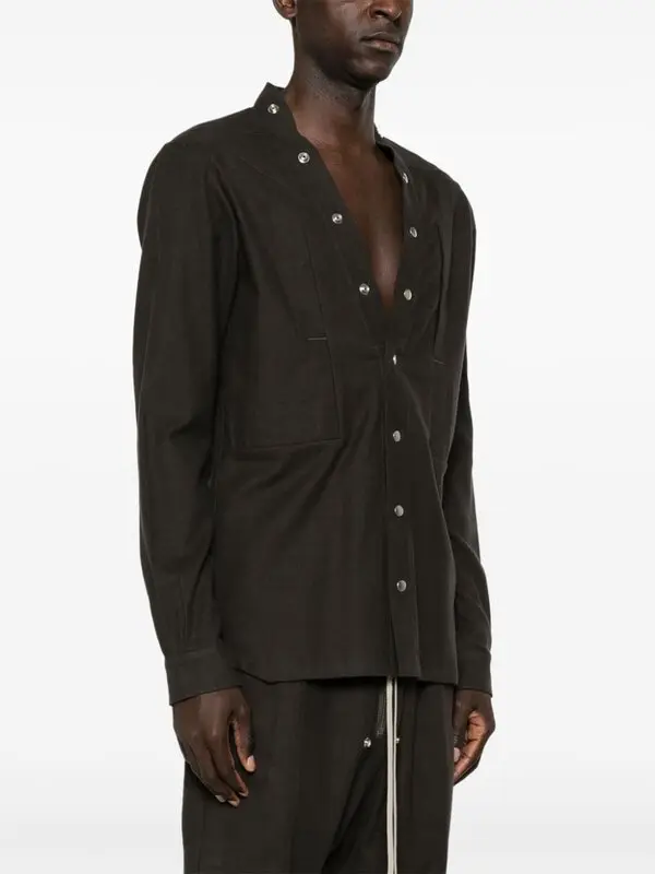 Rick Owens Larry Shirt In Grey - 50% Off | Editorialist