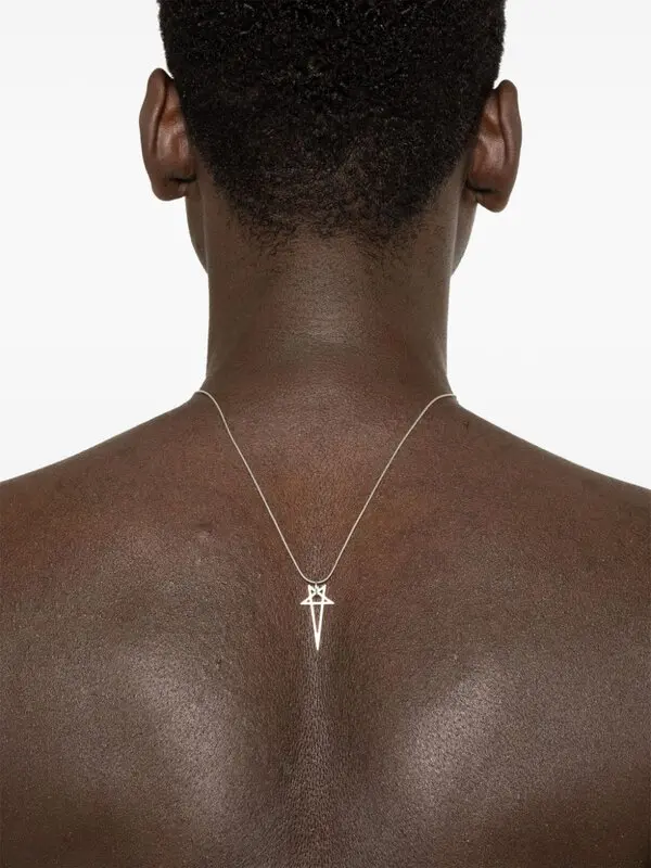 Rick Owens Pentagram Pendant Necklace - Silver