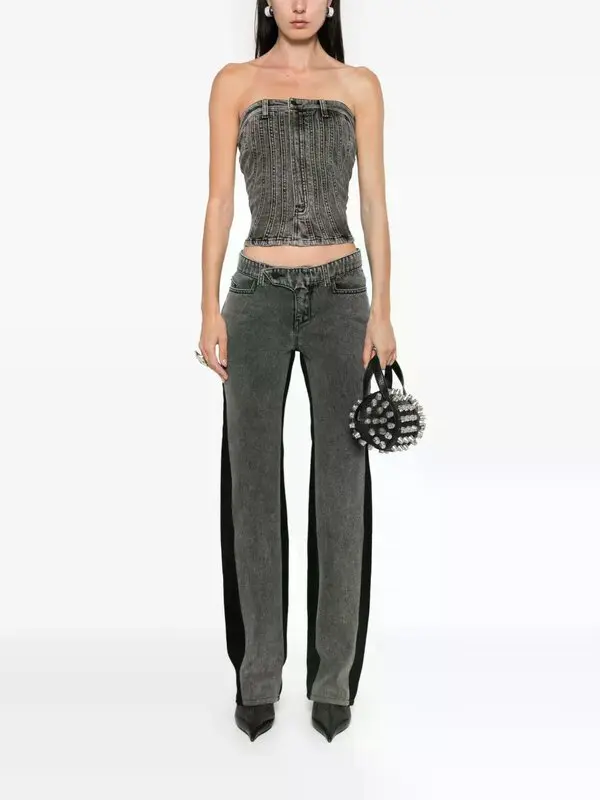 MUGLER Bi-color Straight Leg Jeans