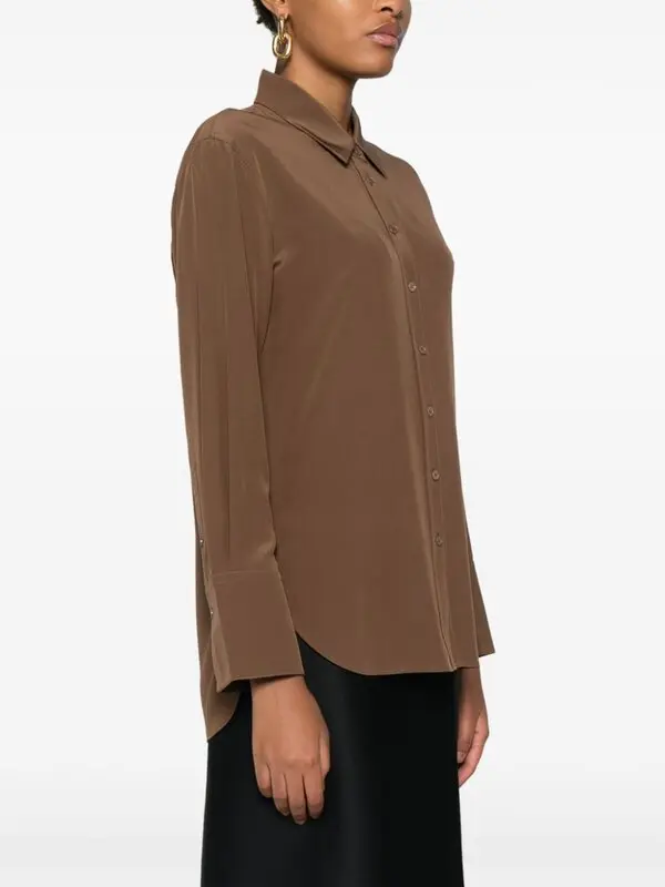 JOSEPH Crepe De Chine Blouse - Brown