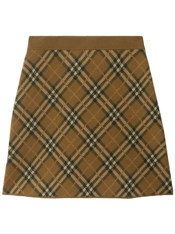 Burberry Check Mini Skirt - Neutrals