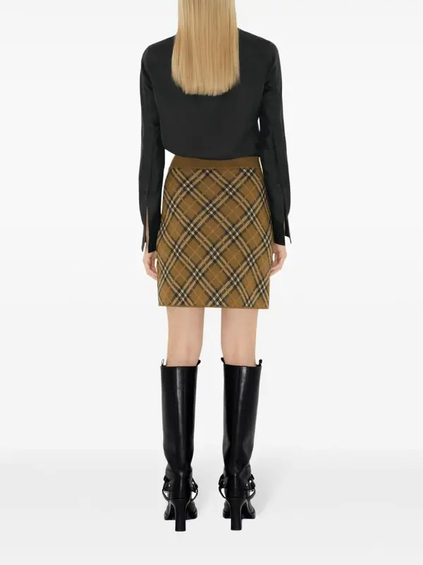 Burberry Check Mini Skirt - Neutrals