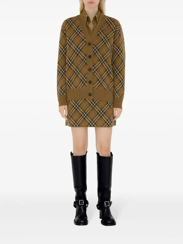Burberry Check Mini Skirt - Neutrals
