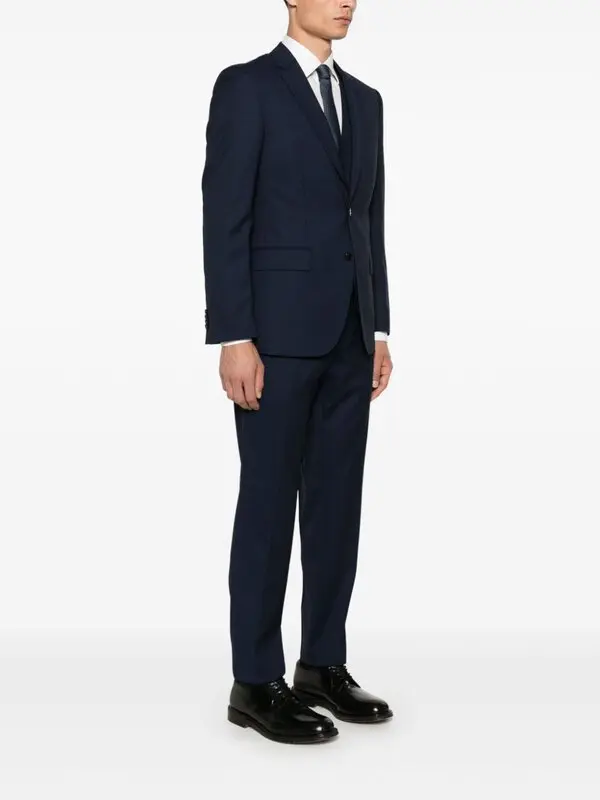 BOSS Mini-check Three-piece Suit - Blue