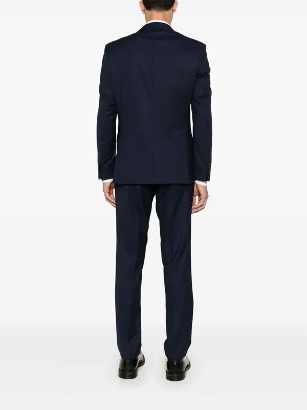 BOSS Mini-check Three-piece Suit - Blue