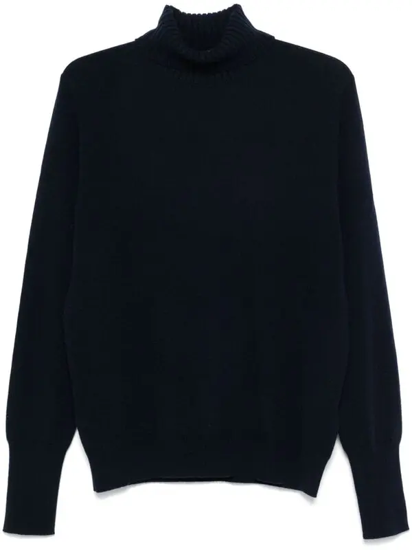 BALLANTYNE Roll Neck Sweater - Blue