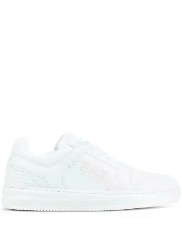 EA7 Embossed-logo Sneakers - White