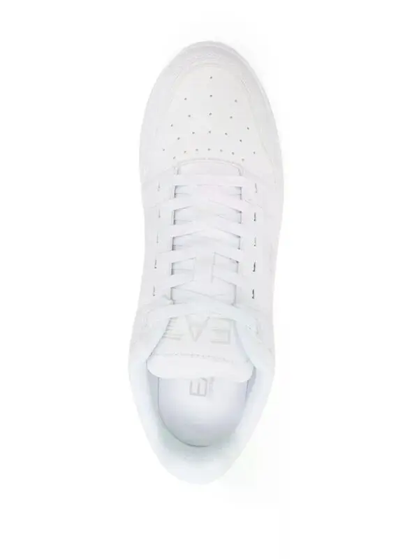 EA7 Embossed-logo Sneakers - White