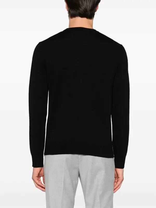BALLANTYNE Wool Crew Neck Sweater - Black