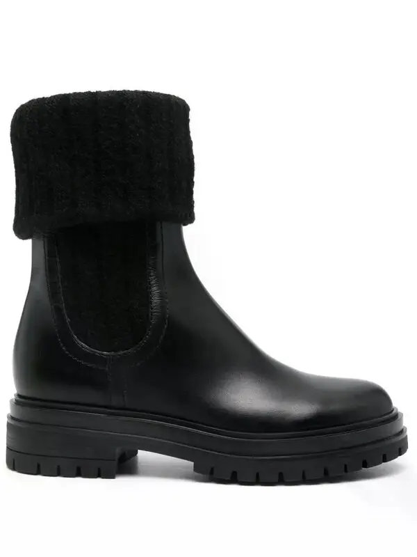 GIANVITO ROSSI 45mm Folded Chelsea Boots - Black