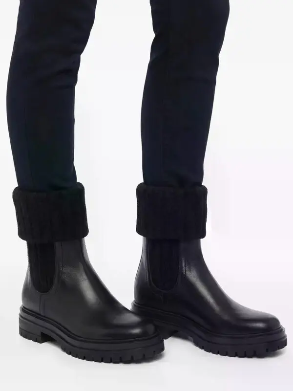 GIANVITO ROSSI 45mm Folded Chelsea Boots - Black