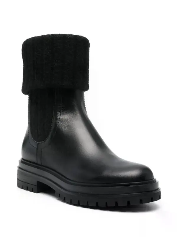 GIANVITO ROSSI 45mm Folded Chelsea Boots - Black