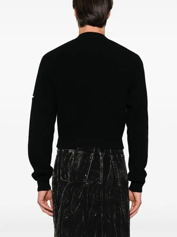 Balenciaga Patch Cropped Sweater