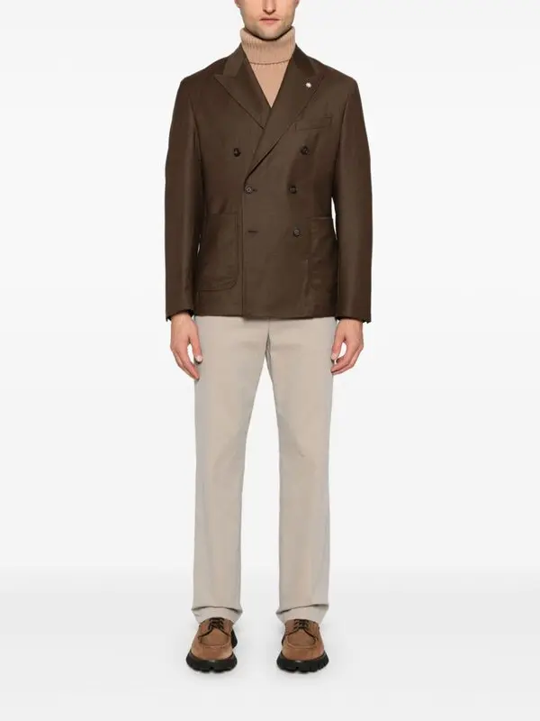 BALLANTYNE Cashmere Roll Neck Sweater - Brown