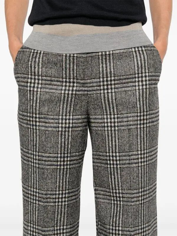 Lorena Antoniazzi Checkered Trousers - Blue