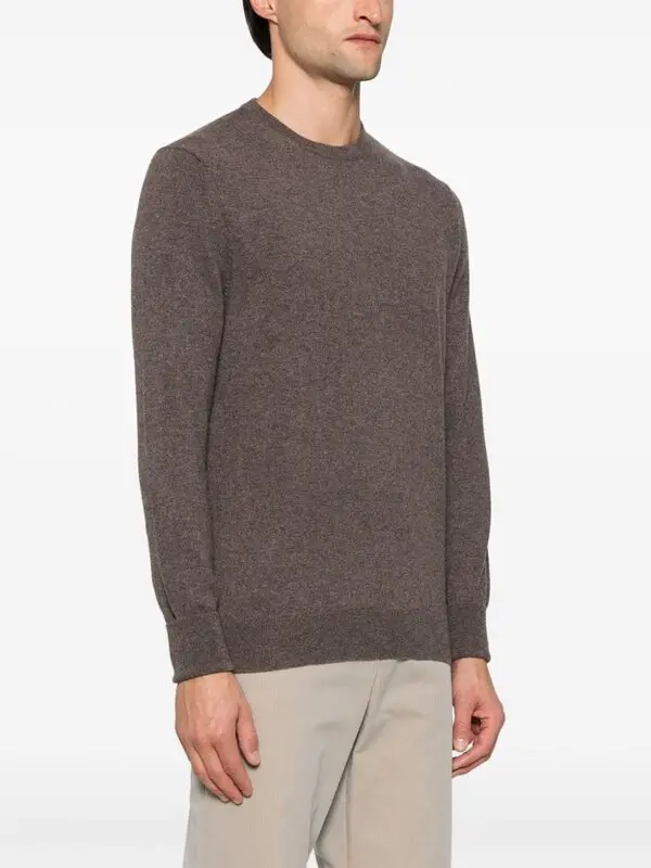 BALLANTYNE Cashmere Crew Neck Sweater - Brown