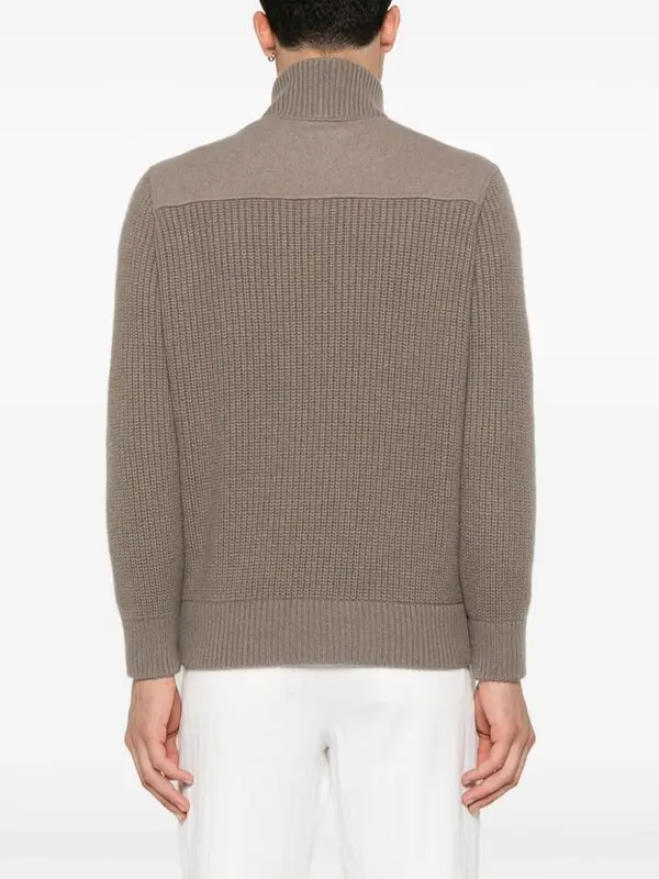 LUNARIA CASHMERE Panelled Zip Jacket