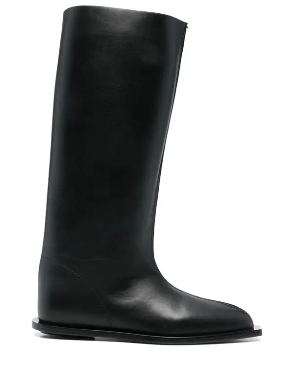 Plan C Leather Mid-calf Boots
