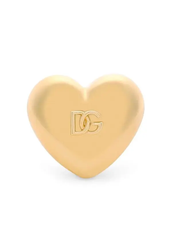 Dolce & Gabbana Logo-embossed Heart Ring - Gold