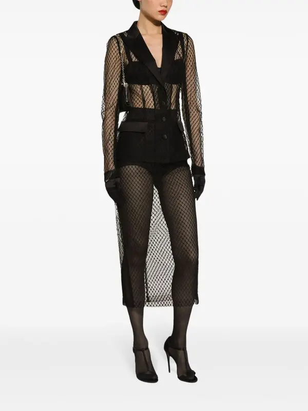 Dolce & Gabbana Single-breasted Mesh Jacket