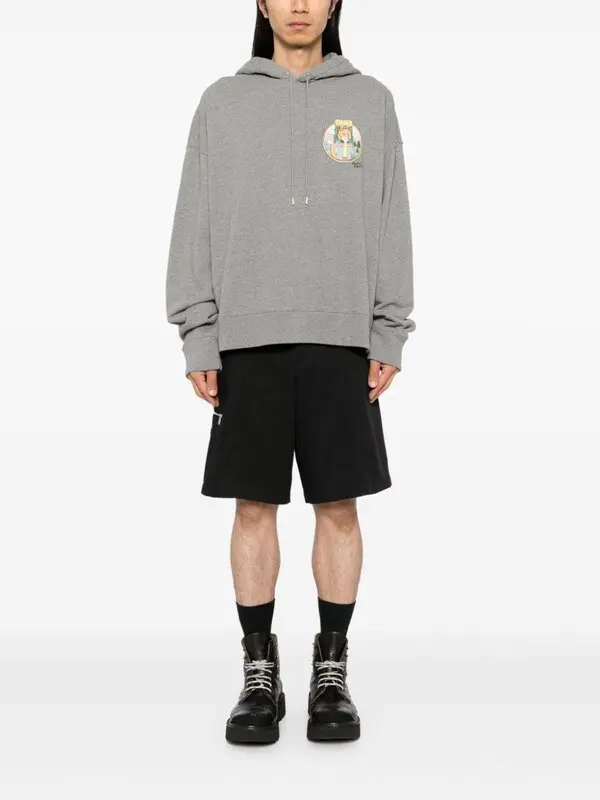Maison Kitsuné Rambling Fox Oversized Hoodie - Grey