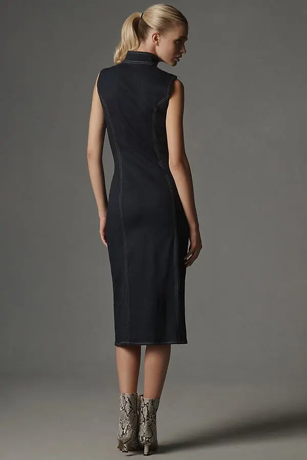 Denim Hardware Midi Dress
