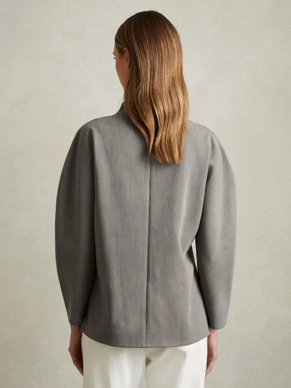 REISS Markari Sculpted High Neck Top