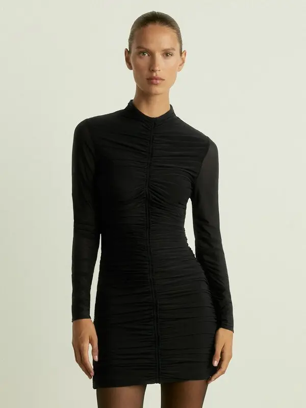 REISS Sabrina Ruched Jersey Mini Dress