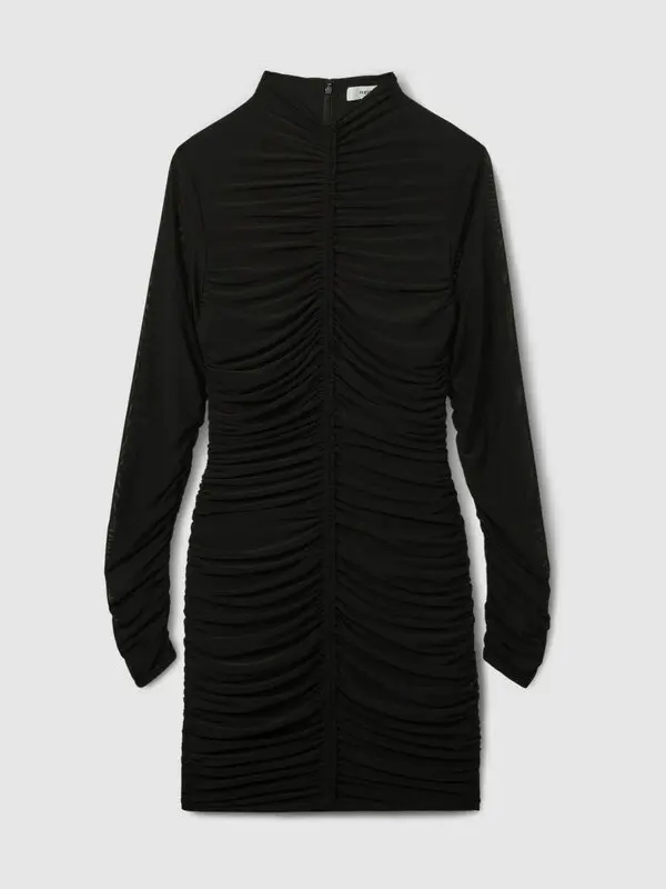 REISS Sabrina Ruched Jersey Mini Dress