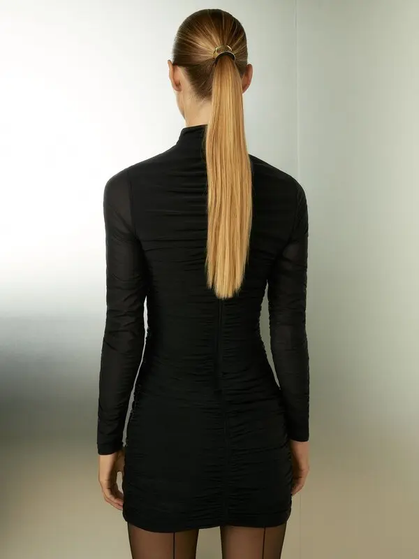 REISS Sabrina Ruched Jersey Mini Dress