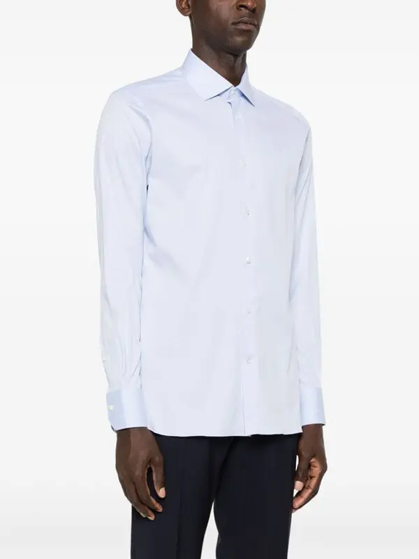 Zegna Spread-collar Shirt - Blue