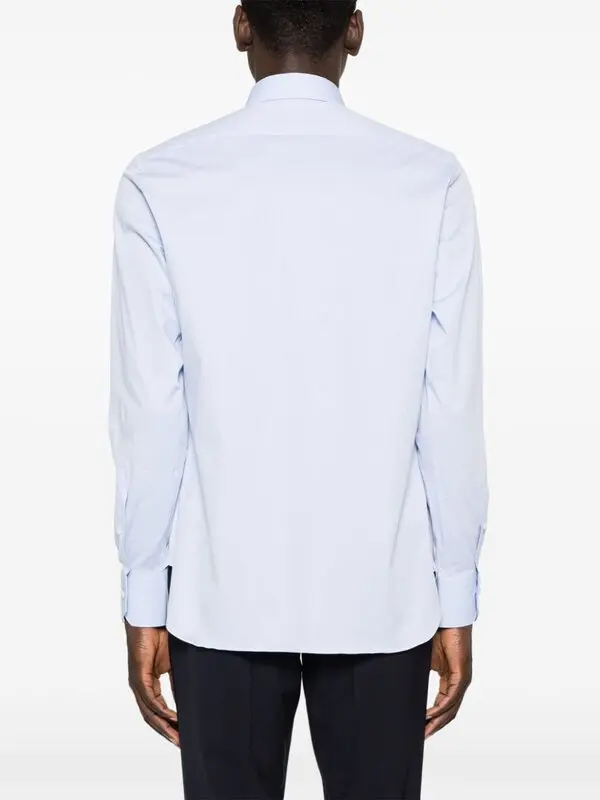 Zegna Spread-collar Shirt - Blue