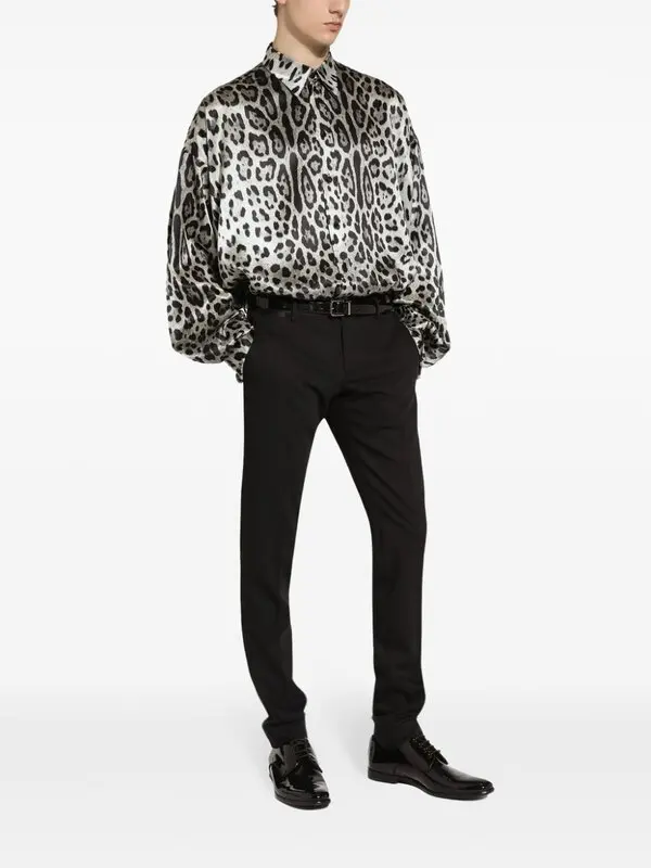 Dolce & Gabbana Leopard-print Shirt - Grey