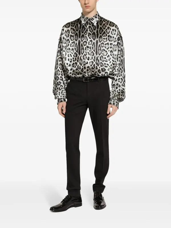 Dolce & Gabbana Leopard-print Shirt - Grey