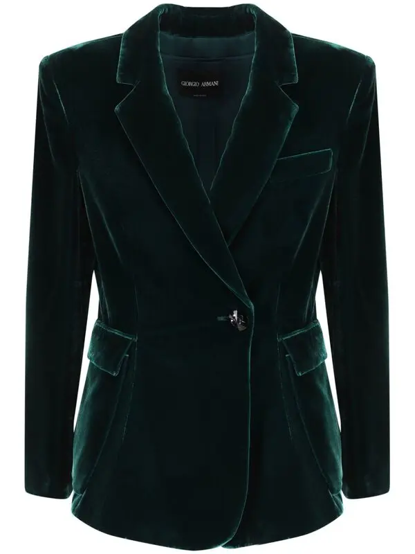 Giorgio Armani Single-breasted Velvet Blazer