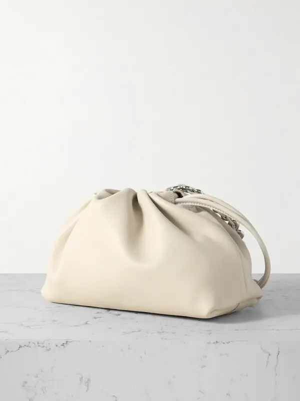 Loewe Flamenco Leather Clutch - Neutrals