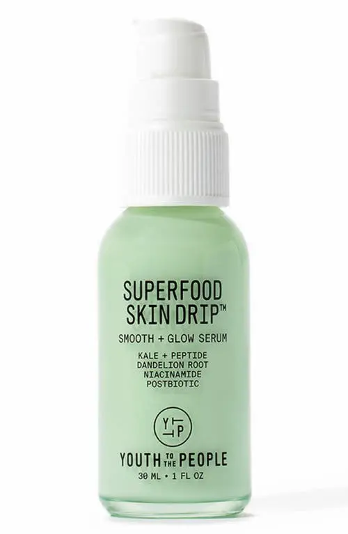 Youth To The People Superfood Skin Drip Smooth + Glow Barrier Serum With Peptides + Niacinamide - Green