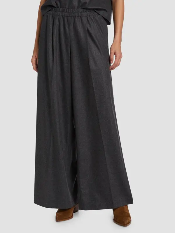 TWP Eva Wool-blend Wide-leg Pants