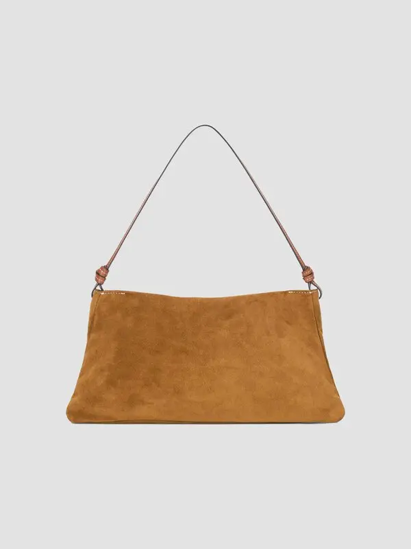 Staud Wally Suede Shoulder Bag - Tan
