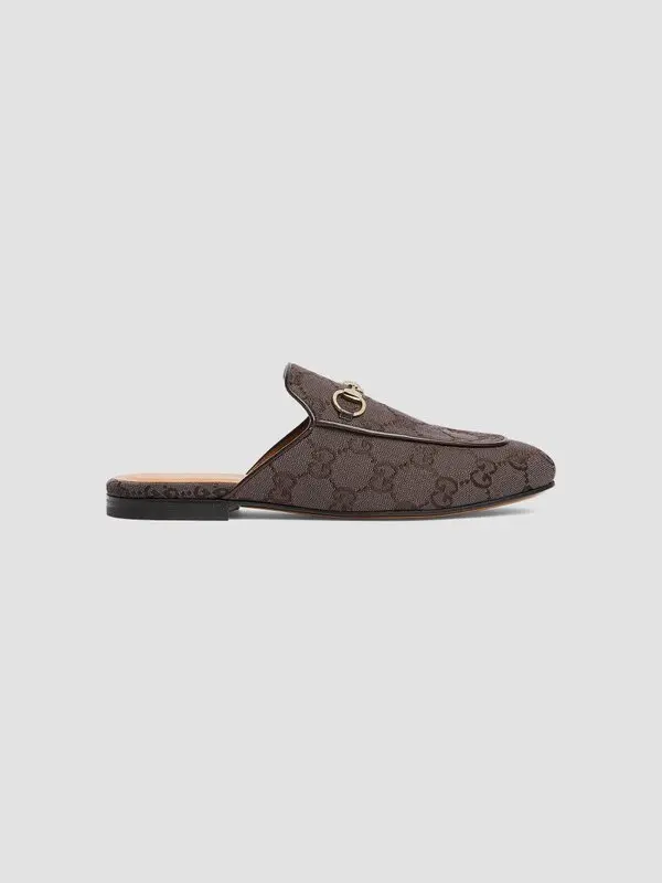 Gucci Princetown Canvas Slippers